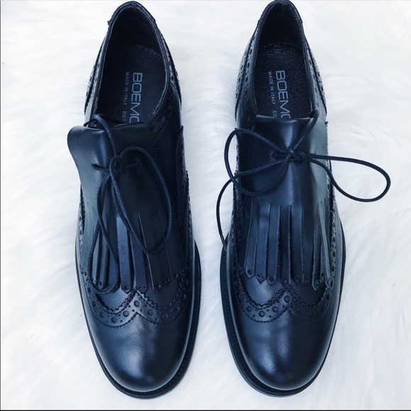 Boemos | Shoes | Boemos Womens Black Leather Oxford Shoes | Poshmark